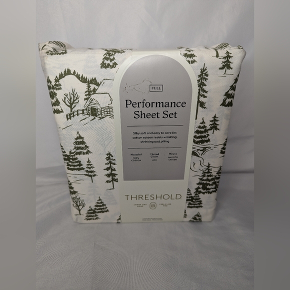 Threshold | Bedding | Threshold Performance Holiday Ivory Winter Scene ...